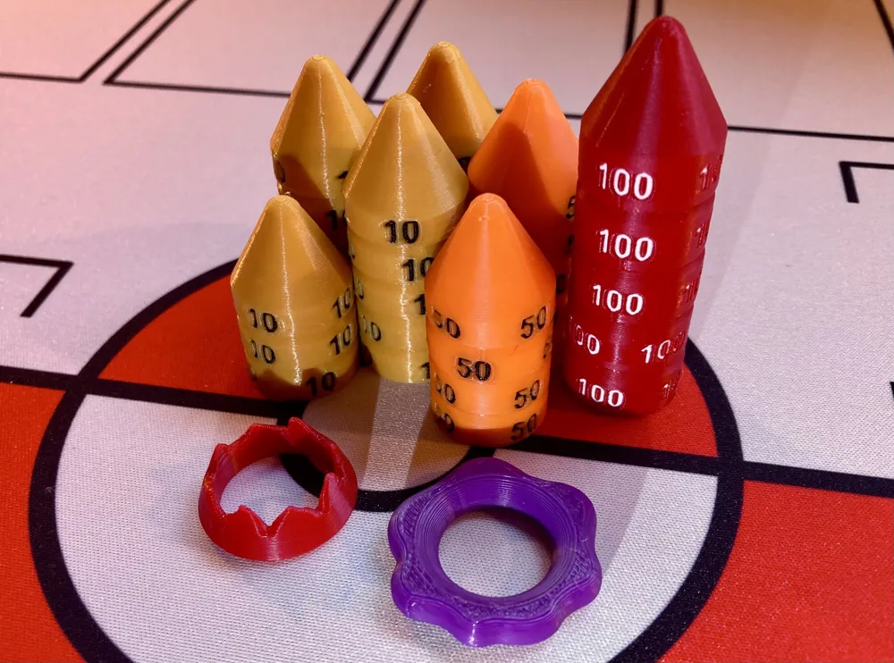 Pokemon Damage Counter Cones Condition Status by warrell72 - MakerWorld