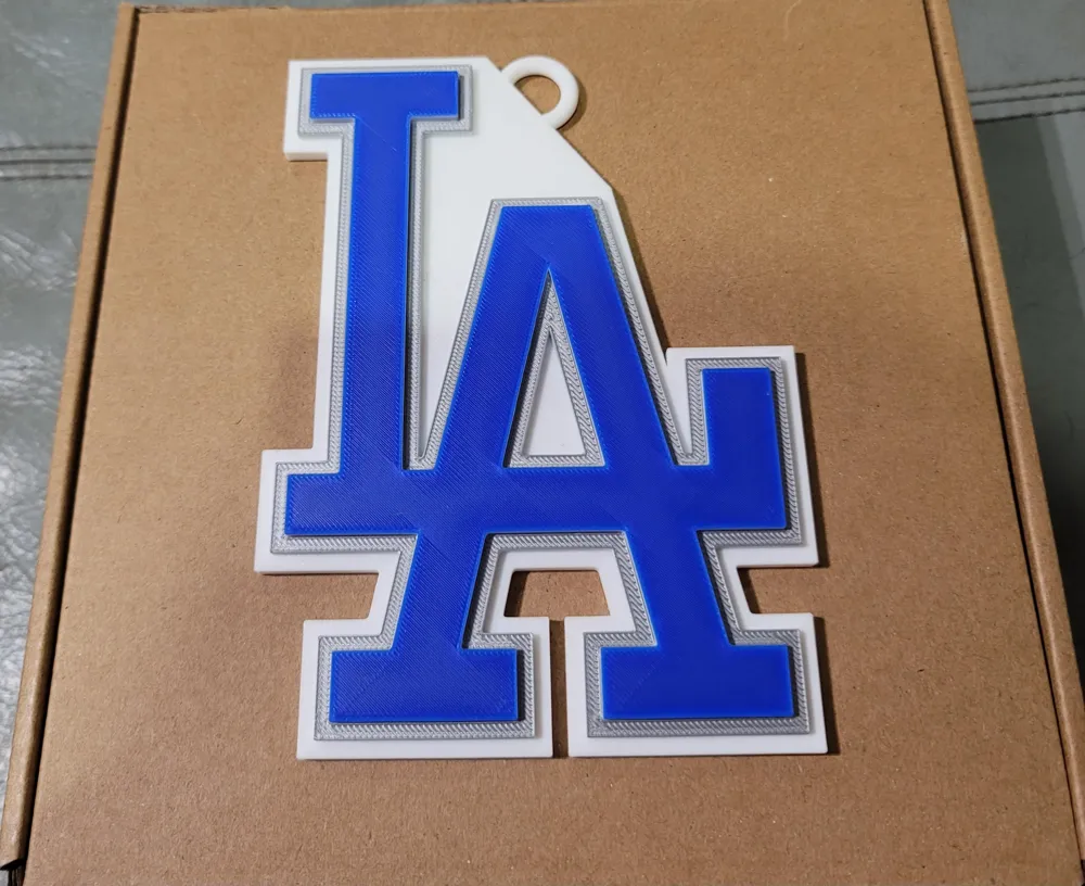 LOS ANGELES DODGERS 3D Logo 180mm series by mercadogarzas - MakerWorld