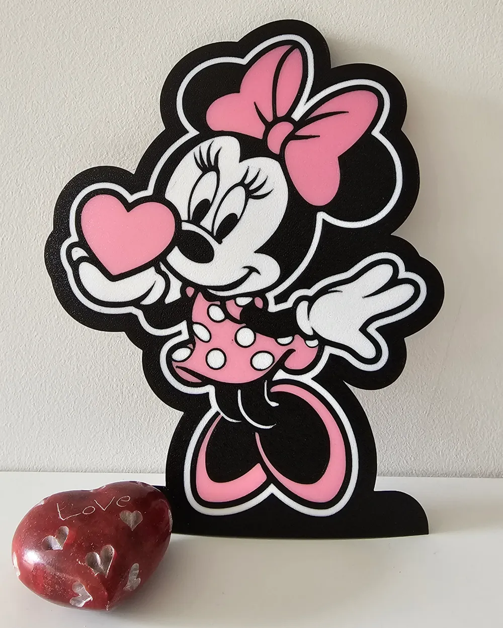 Minnie Love Lightbox | LED Lamp by 3Dacores - MakerWorld