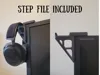 Monitor Mounted Headphone Holder Double-Sided Tape - Free 3D Print ...