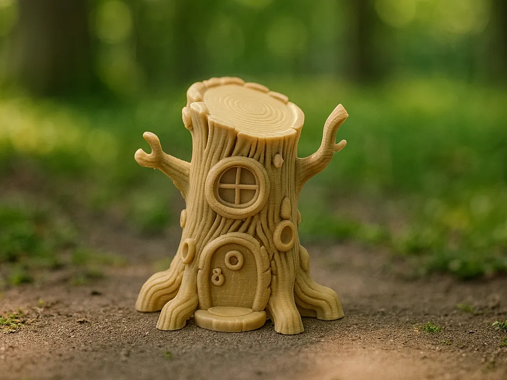 Magic Tree Stump House – Forest Gnome Home - Free 3D Print Model ...