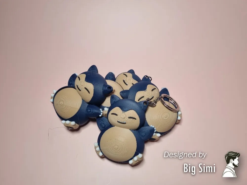 Snorlax keychain clicker by Big Simi MakerWorld: Download Free 3D Models