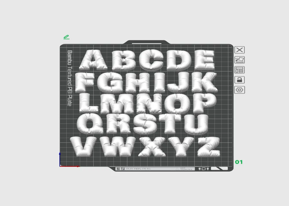 Soft Cloth Alphabet Letters keychain by voxo3d MakerWorld: Download ...