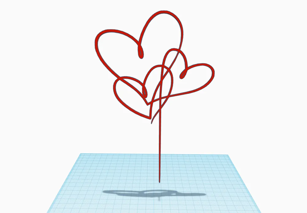 Cake topper Hearts by TheMiguelBi - MakerWorld
