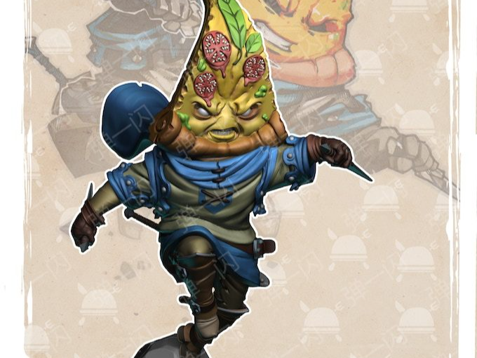 Food Soldier - Pizza Assassin (Parts with Base) (Add your own supports ...