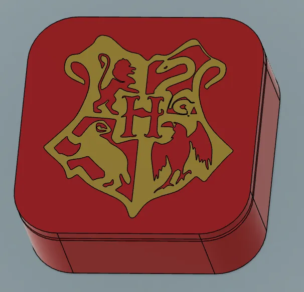 Hogwarts Crest Trinket Box by GBCreative - MakerWorld