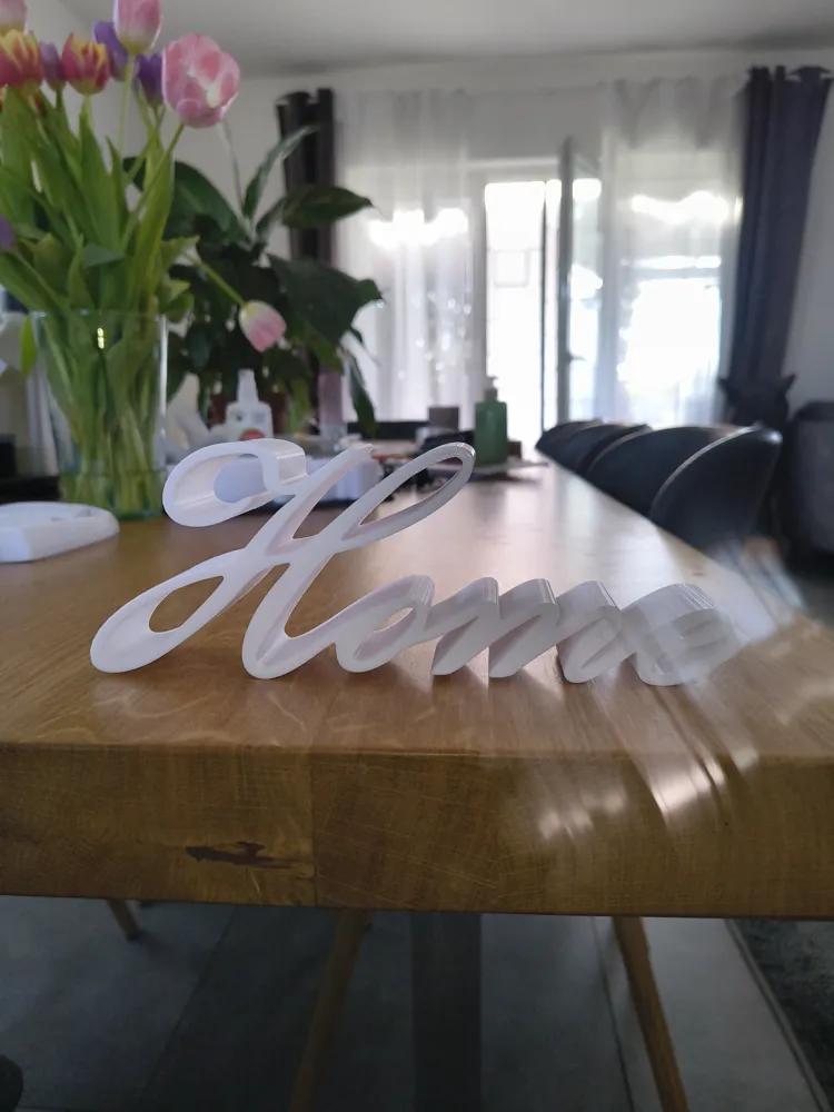 HOME Letter Sign | Elegant 3D Decor - Free 3D Print Model - MakerWorld