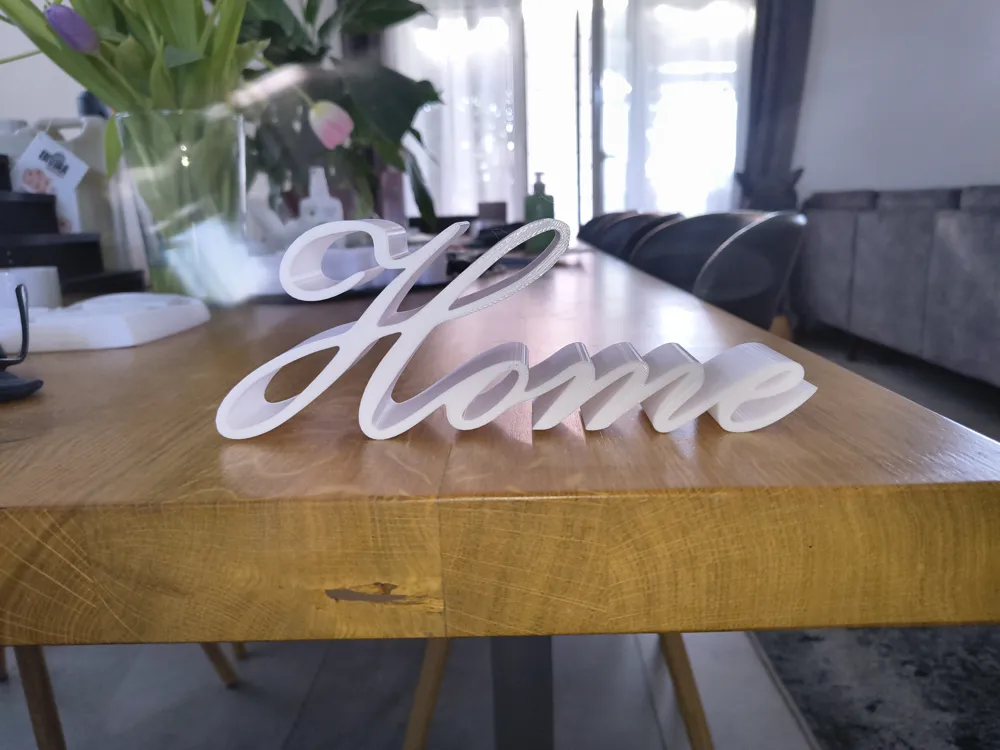 HOME Letter Sign | Elegant 3D Decor - Free 3D Print Model - MakerWorld