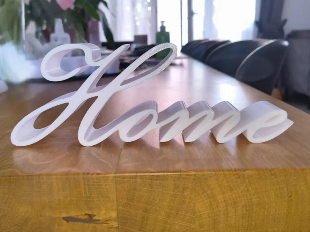 HOME Letter Sign | Elegant 3D Decor - Free 3D Print Model - MakerWorld