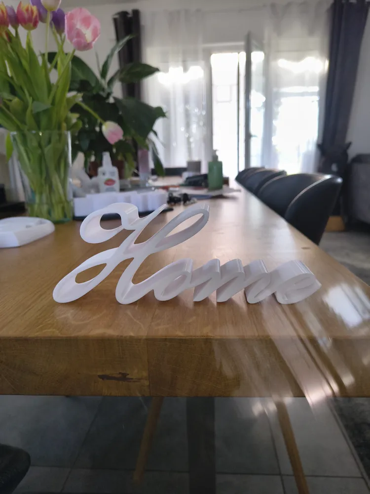 HOME Letter Sign | Elegant 3D Decor - Free 3D Print Model - MakerWorld