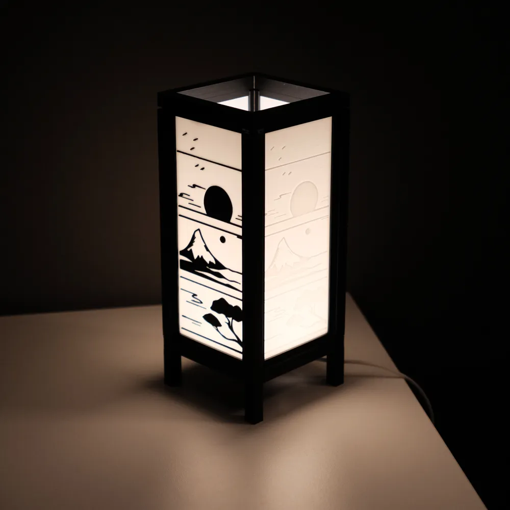 Japanese Lamp - Changable panel design by AZ3D_PRINT MakerWorld ...