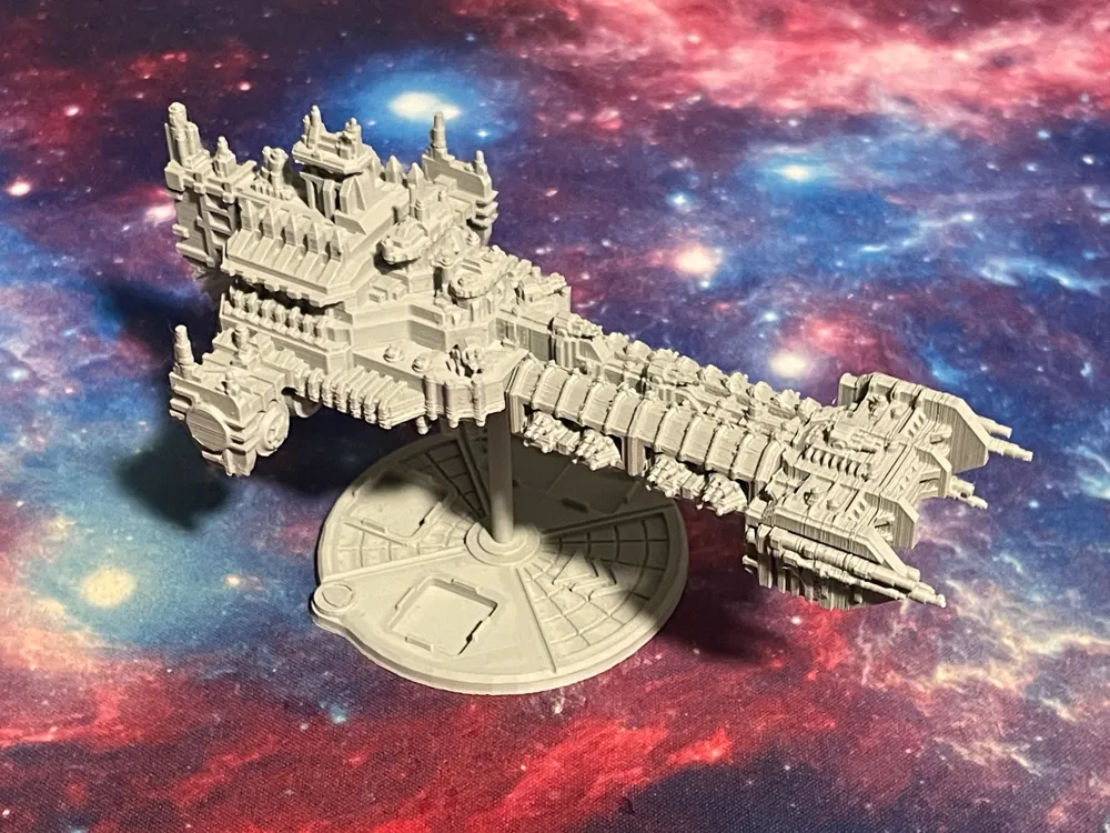 BFG Space Marines Venerable Battle Barge - Free 3D Print Model - MakerWorld