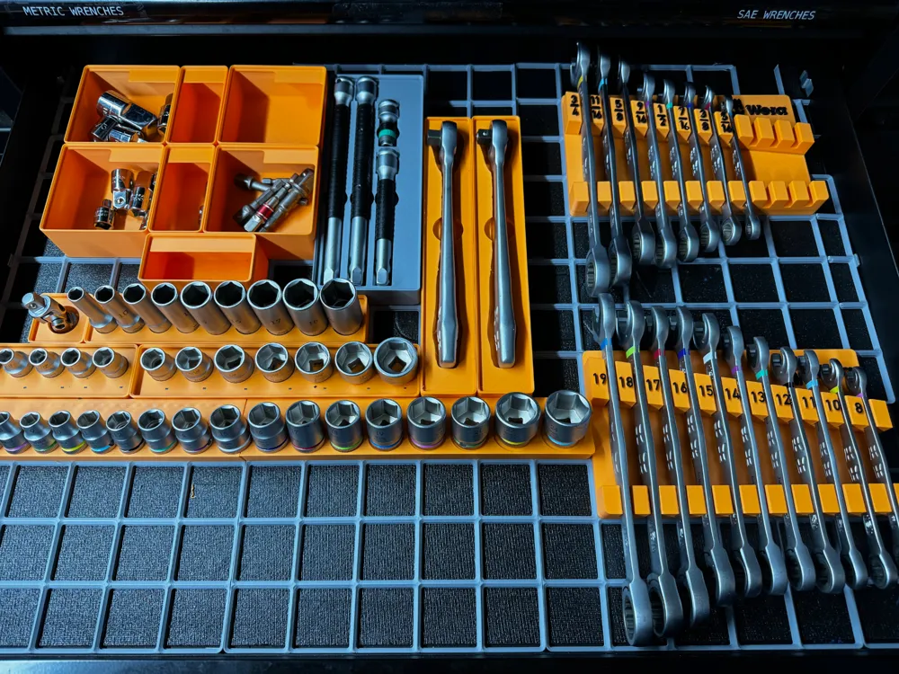 Gridfinity - Wera 3/8 inch Extension Bars by pctony - MakerWorld