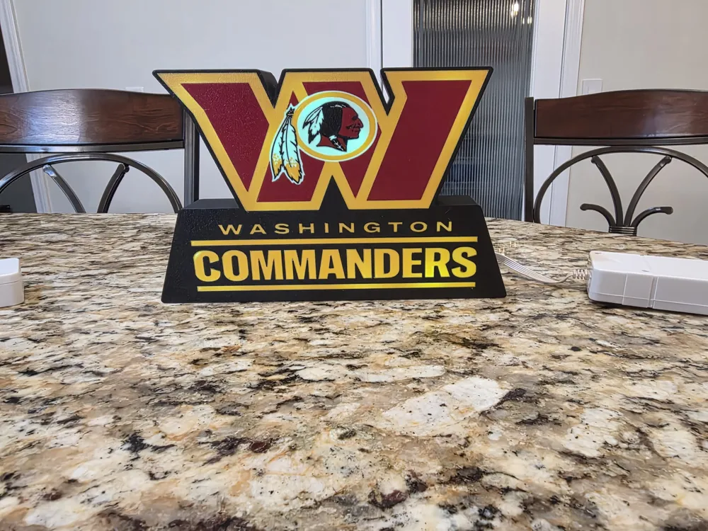 Washington Commanders Lightbox - Free 3D Print Model - MakerWorld