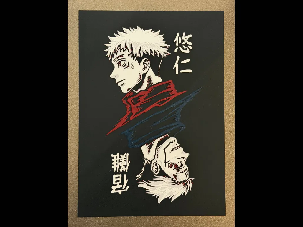 Jujutsu Kaisen - Yuji Itadori and Sukuna - HueForge - Free 3D Print ...