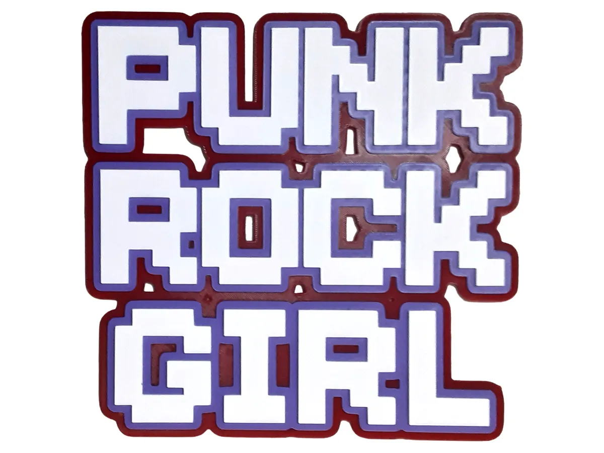 Art mural fille punk rock Texte Musique Alternative - Modèle d ...