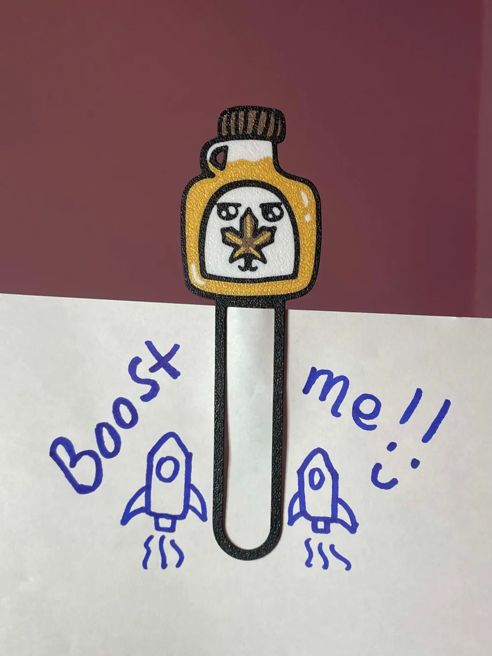 Maple Syrup Man Bookmark 2D Chibi Kawaii Art by 3DNickNacs - MakerWorld