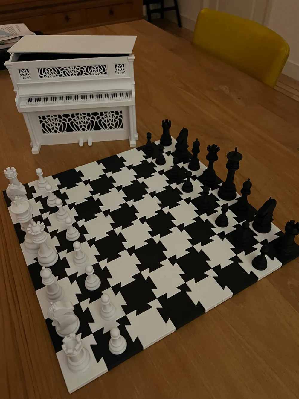 Chess board with dovetails parametric by DavidMV - MakerWorld