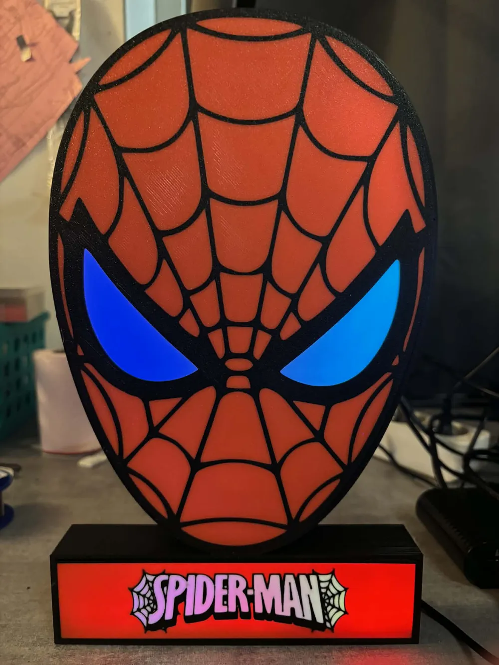 Spiderman lamp - Free 3D Print Model - MakerWorld