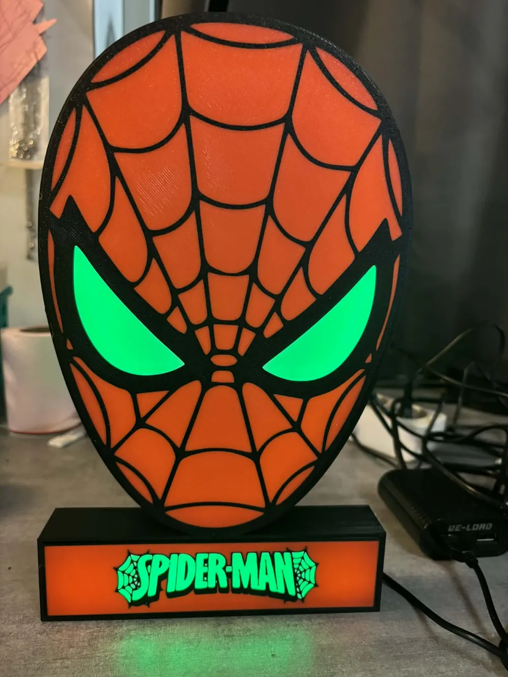 Spiderman lamp - Free 3D Print Model - MakerWorld