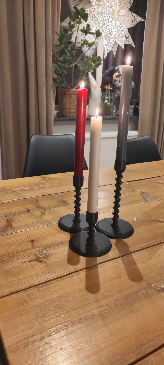 Simple Candle Holder V2 (spiral) - Free 3D Print Model - MakerWorld