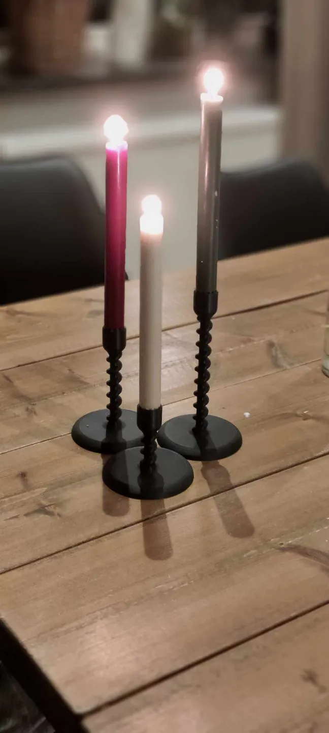 Simple Candle Holder V2 (spiral) - Free 3D Print Model - MakerWorld