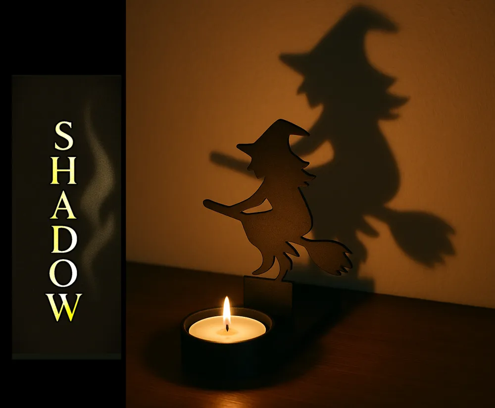Shadow Art - Witch - Free 3D Print Model - MakerWorld