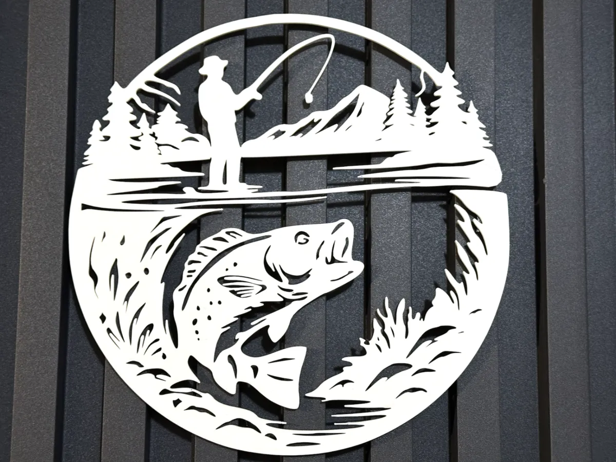 Fishing Scene Wall Art - Bass & Fisherman - Free 3D Print Model ...