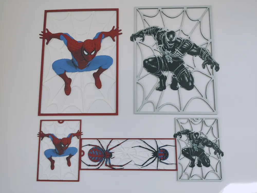 Spiderman's Spiders - Bookmark - Free 3D Print Model - MakerWorld