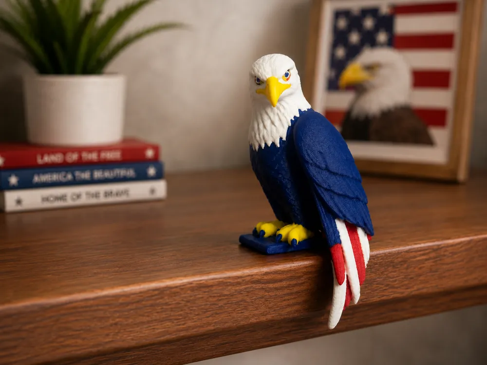 Bald Eagle Monitor Buddy v2 - Sideview Version - Free 3D Print Model ...