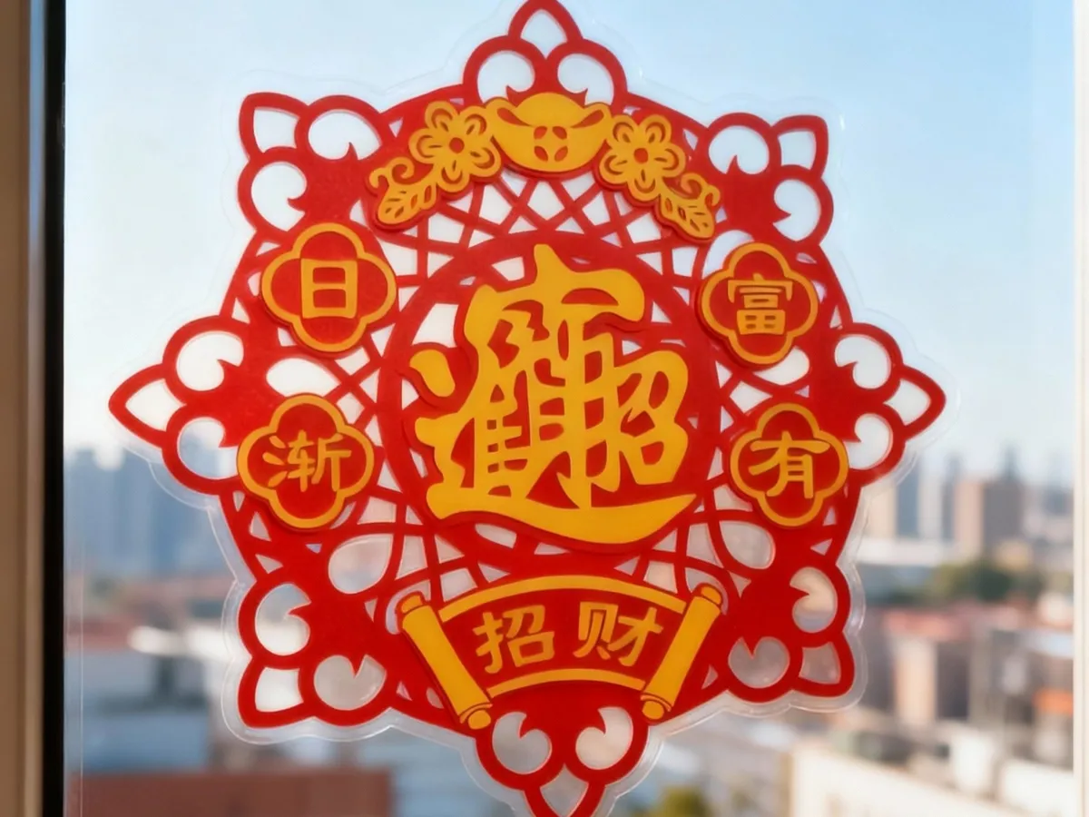 2026 Year of the Horse Spring Festival 'Get Rich' Window Decal by T ...