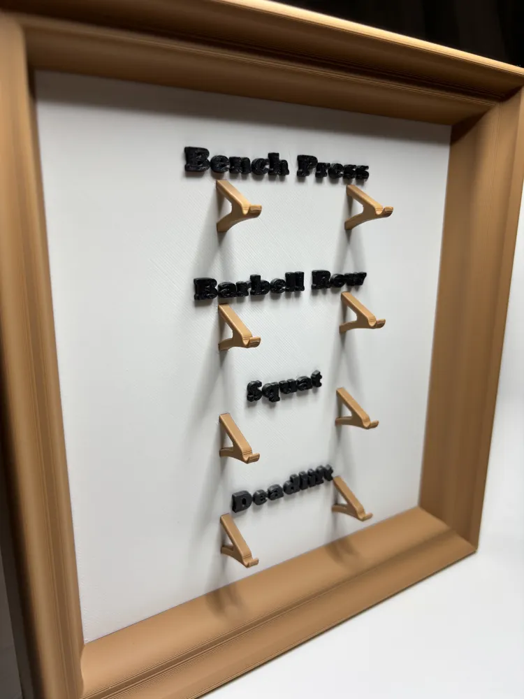 Gym Weight Personal Record Display - Free 3D Print Model - MakerWorld