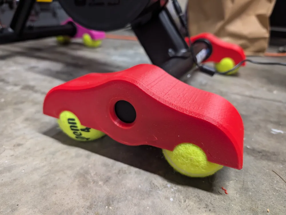 Tennis ball rockers for Wahoo Kickr Core - Free 3D Print Model - MakerWorld