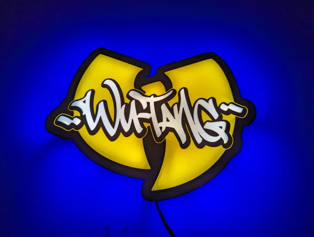 Wu Tang wall mounted light box by NotTooShabbyCreations - MakerWorld