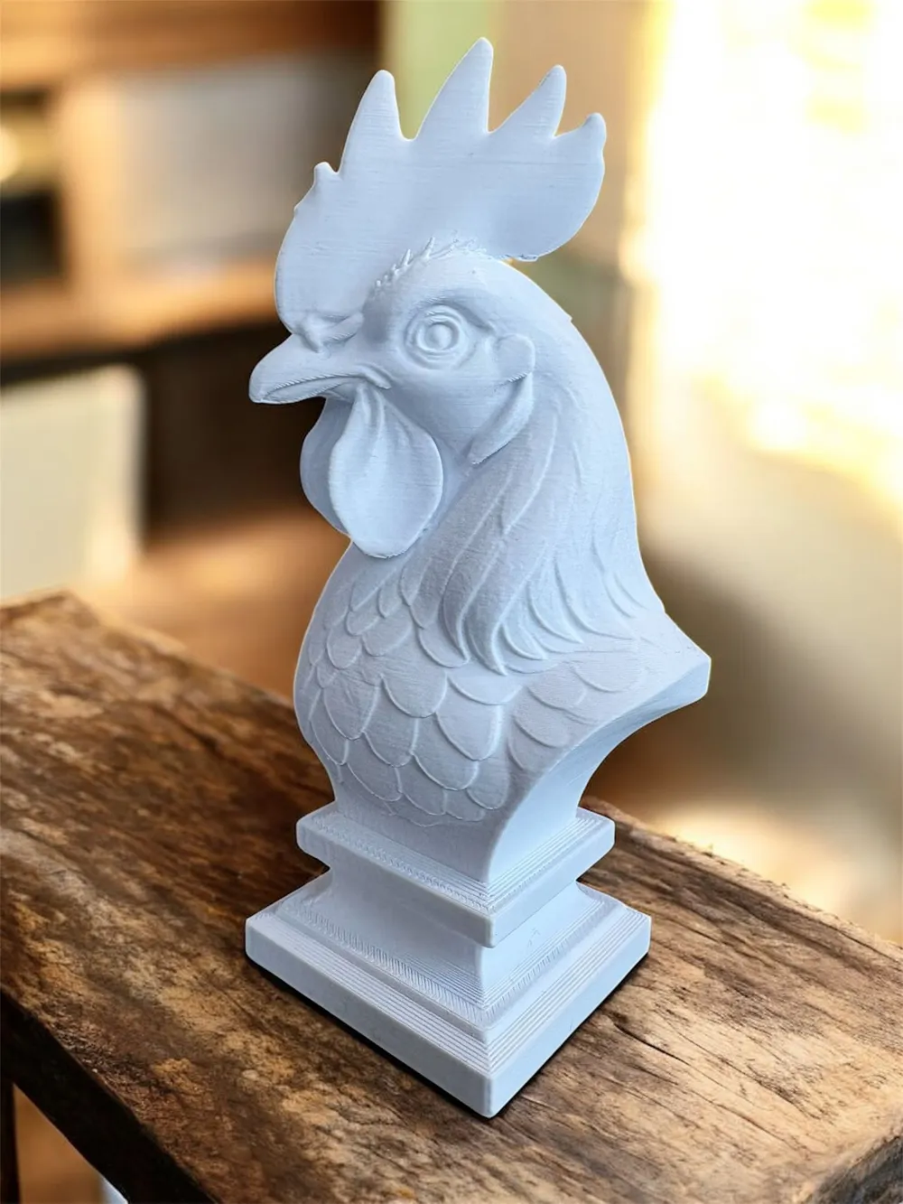 Rooster Bust – Fun Decorative Sculpture - Free 3D Print Model - MakerWorld