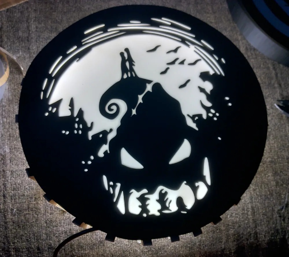 Nightmare before Christmas LED light box by Balorfan85 MakerWorld ...