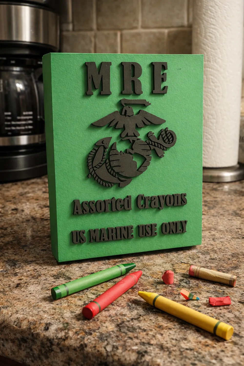 MRE Marines Only Crayon Holder Box - Free 3D Print Model - MakerWorld