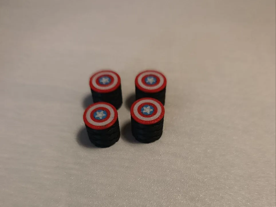 Captain America valve caps - Free 3D Print Model - MakerWorld