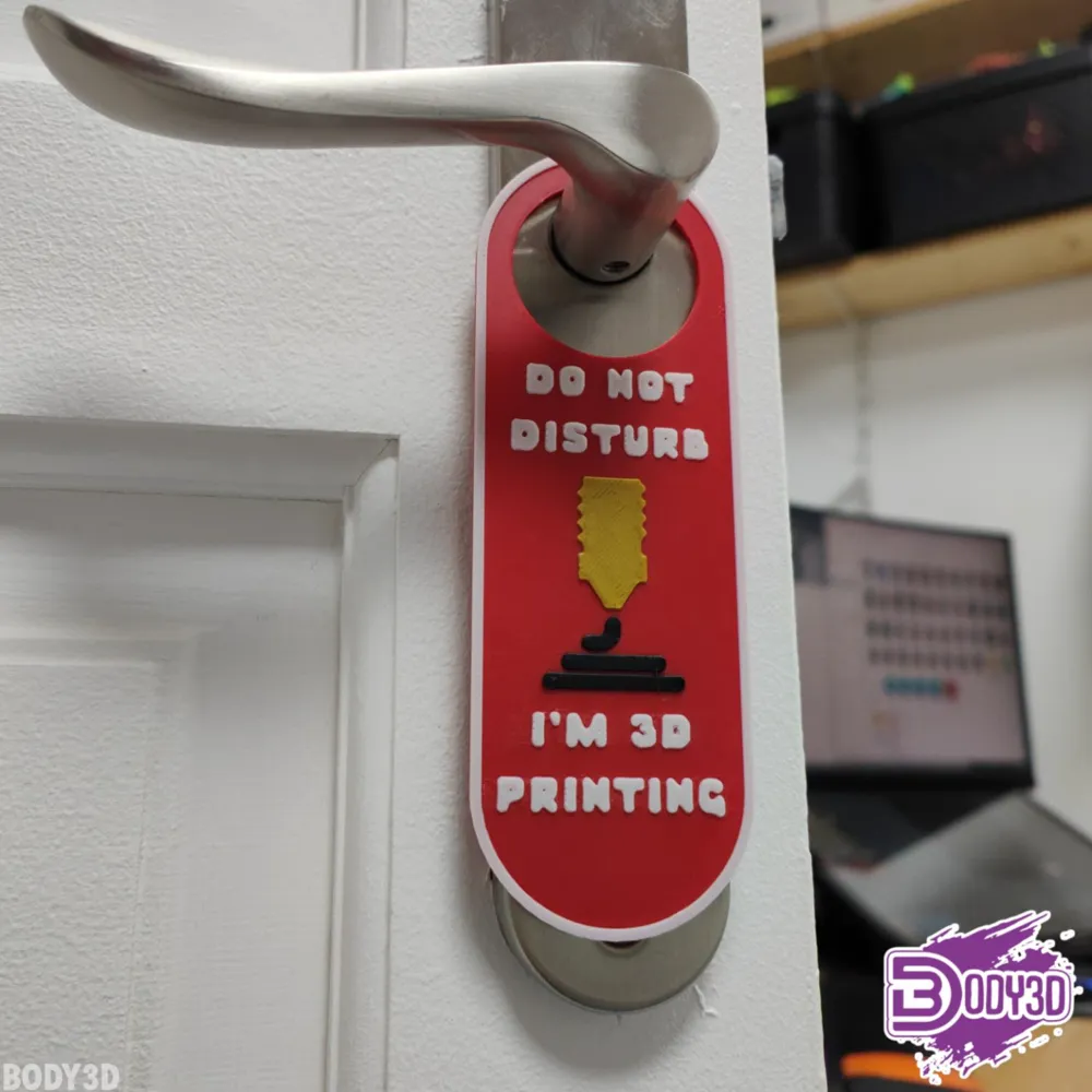 Do Not Disturb Plate - I Am 3D Printing by BODY3D - MakerWorld
