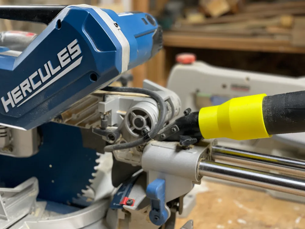 Shop Vacuum adapter - Hercules 12in Miter Saw - Free 3D Print Model ...