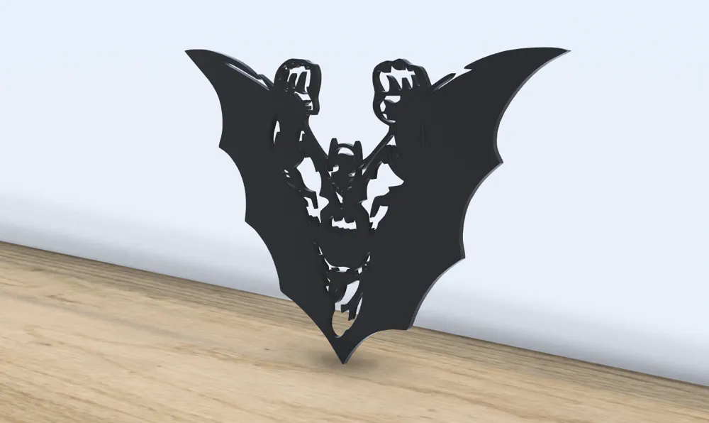 Batman - Attack - 2d silhouette by JF-699 - MakerWorld