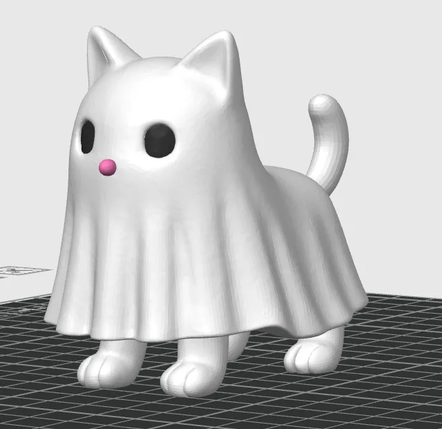 The Ghost Cat – Halloween Statue Figurine 3D AMS by 3dgioiaprinter MakerWorld: Download Free 3D ...