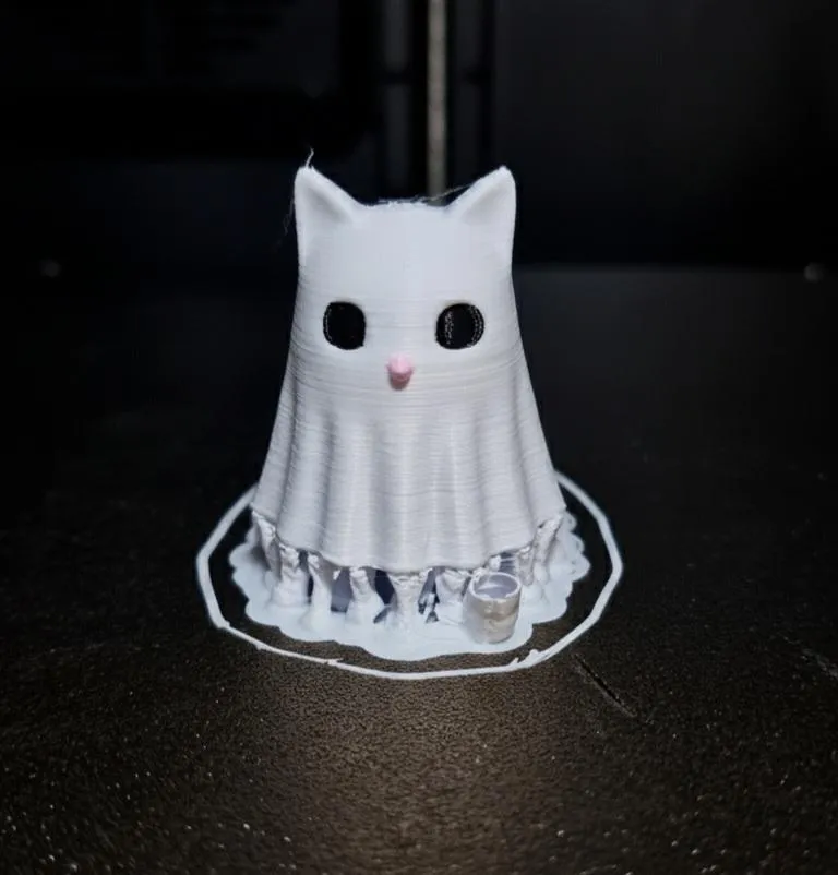 The Ghost Cat – Halloween Statue Figurine 3D AMS by 3dgioiaprinter MakerWorld: Download Free 3D ...