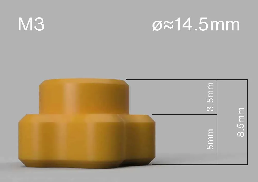 Knobs for hex nuts and hex screws | M3-M12 by TS-Design MakerWorld: Download Free 3D Models