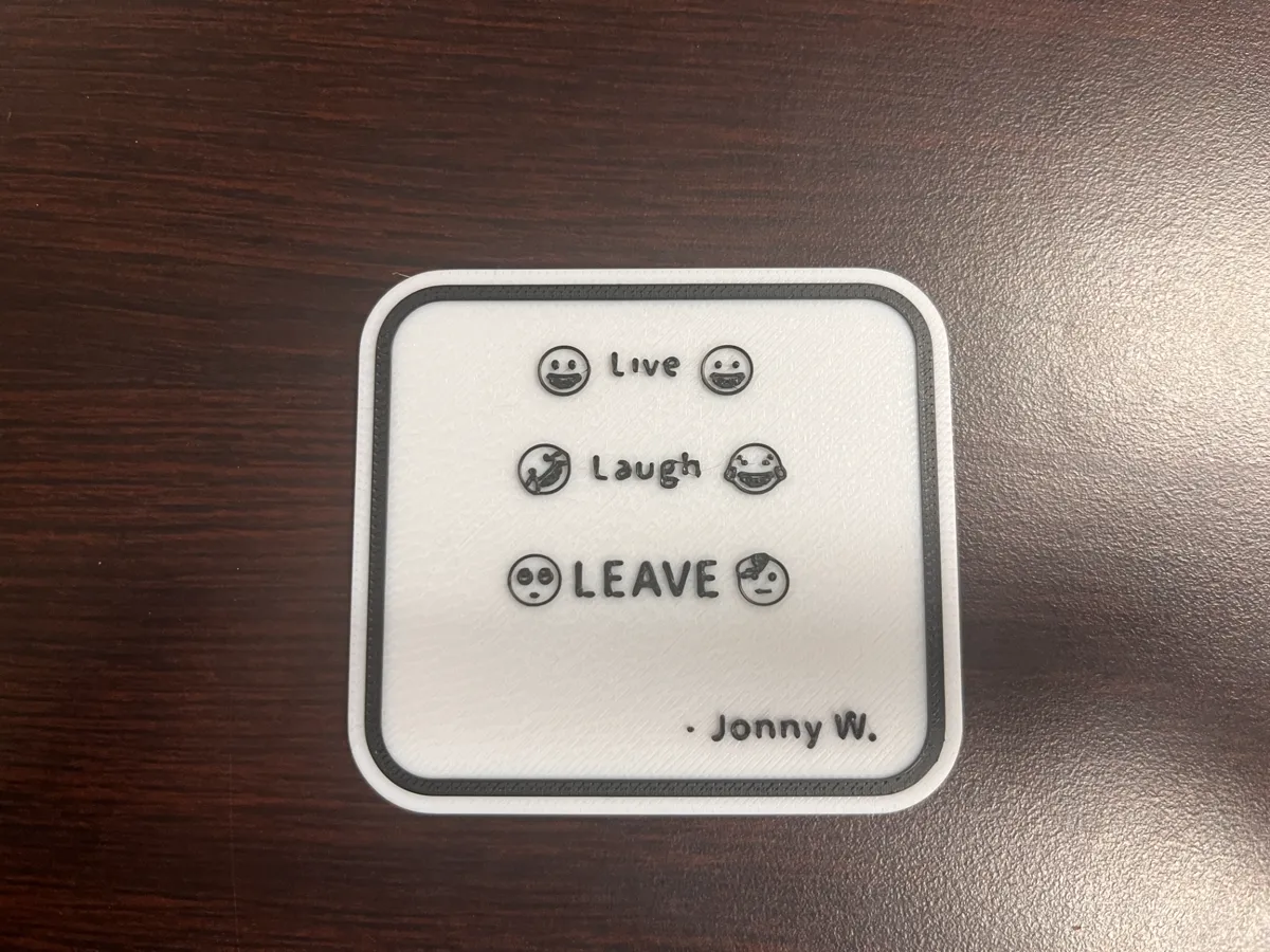 Live Laugh LEAVE Quote Sign - Free 3D Print Model - MakerWorld