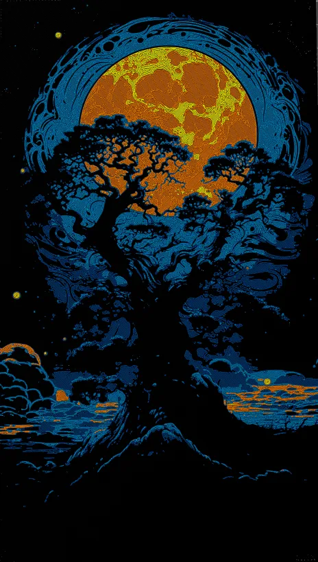 HueForge Halloween Night Tree by Nils N3DP - MakerWorld