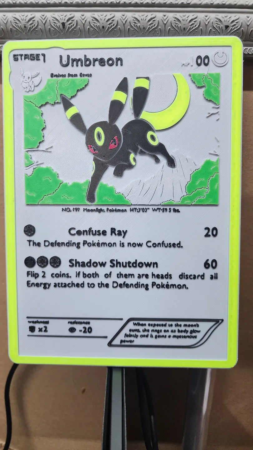 umbreon pokemon card wall art by Tmacken - MakerWorld
