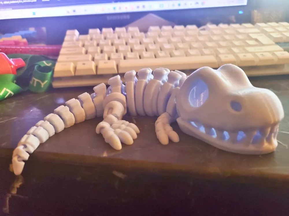 Flexi Skeleton T-Rex Dinosaur - Free 3D Print Model - MakerWorld