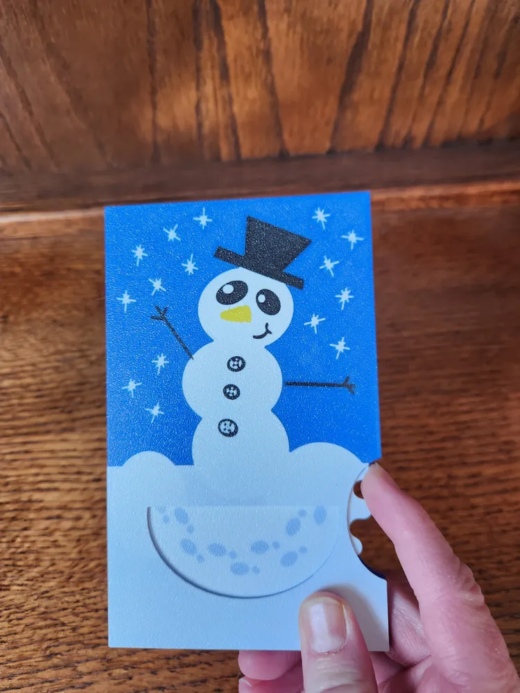 Interactive Gift Card Holder - Christmas Snowman - Free 3D Print Model ...