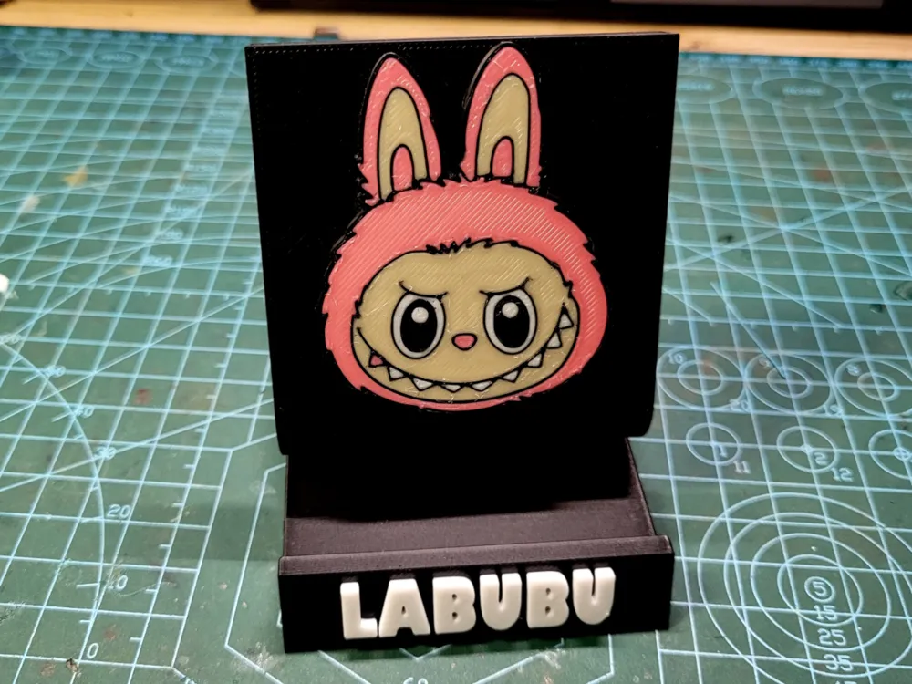 Labubu Phone Stand with parametric colors and text by midar3d ...